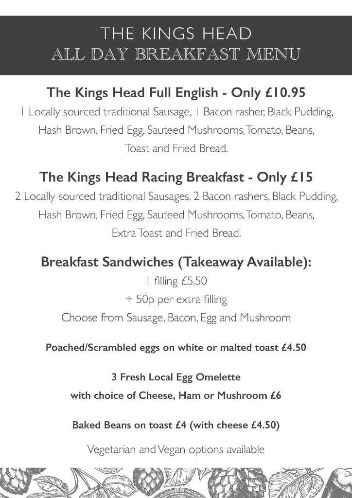 Menu – The Kings Head